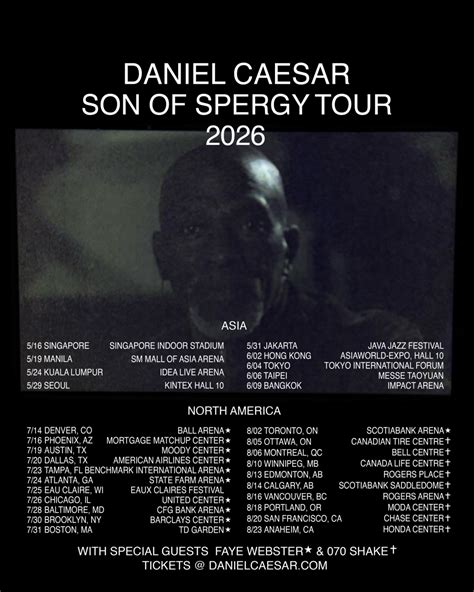Daniel Caesar Announces 2026 Son Of Spergy World Tour Dates