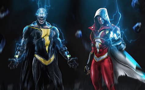 Black Adam Vs Shazam Wallpaper