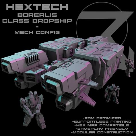 3d File Hextech Borealis Class Dropship Battletech Compatible 🦸・3d