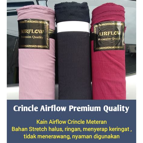 Jual Kain Crincle Airflow Kekinian Bahan Premium Quality 05m Shopee Indonesia