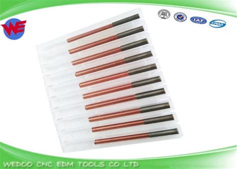 Custom Length Edm Threading Electrodes M6 Copper With 1 Mm Dia Hole