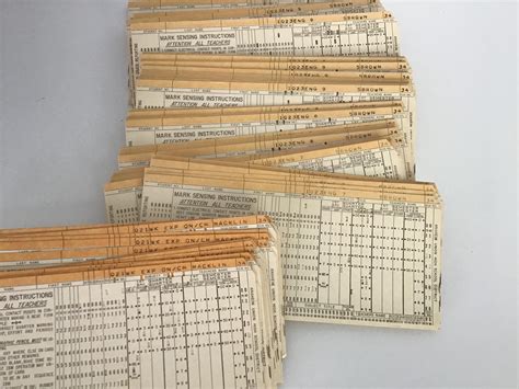 Lot10 Vintage Computer Punch Cards Data Processing Cards 1960s Etsy