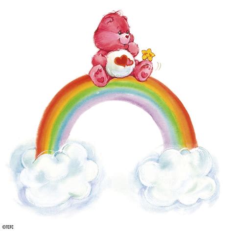 Care Bears Love A Lot Bear On A Rainbow Care Bears Vintage Care