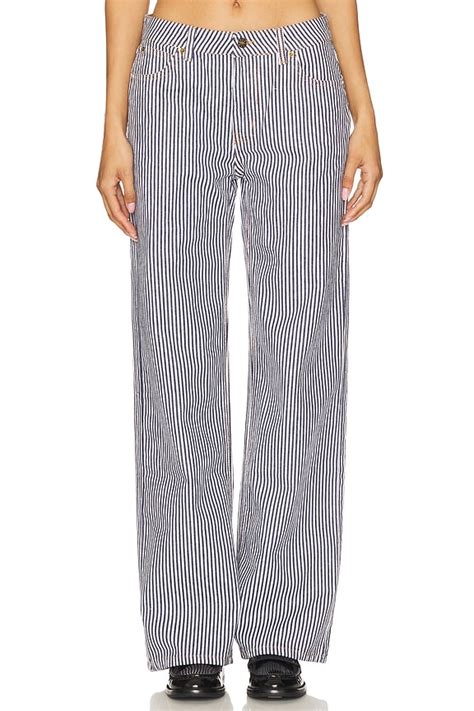 Lioness Top Model Jean In Navy Stripe Revolve