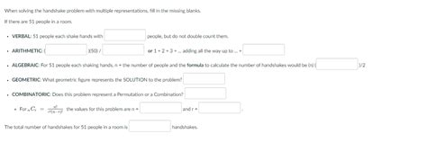 Solved When Solving The Handshake Problem With Multiple