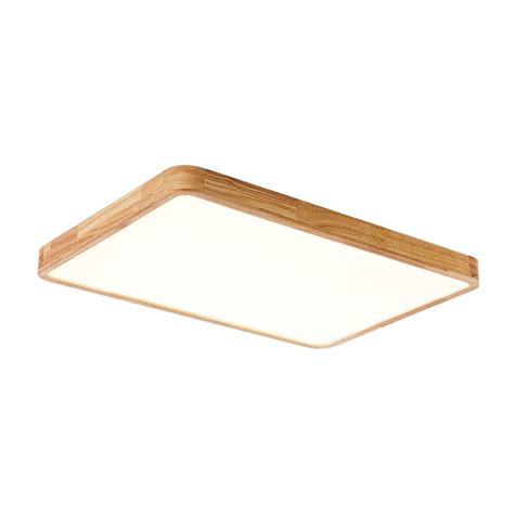 Rectangle Led Flush Mount Light Lightfixturesusa Rectangle Ceiling Light Wood Led Ceiling Light