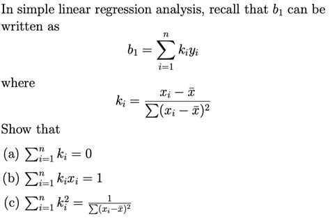 solved in simple linear regression analysis recall that b1