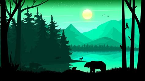 Premium Vector Green Forest