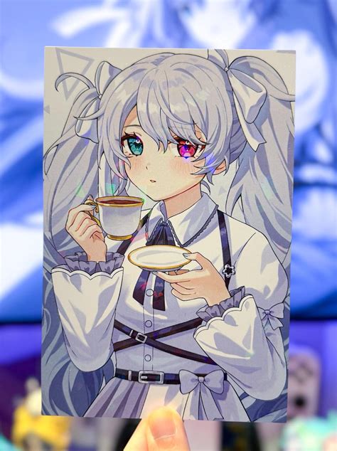 Hatsune Miku Empty Sekai 4x6 Holographic Mini Print Etsy