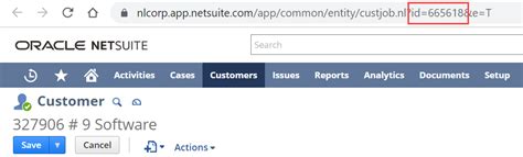 NetSuite Applications Suite - Finding the Internal ID of Records