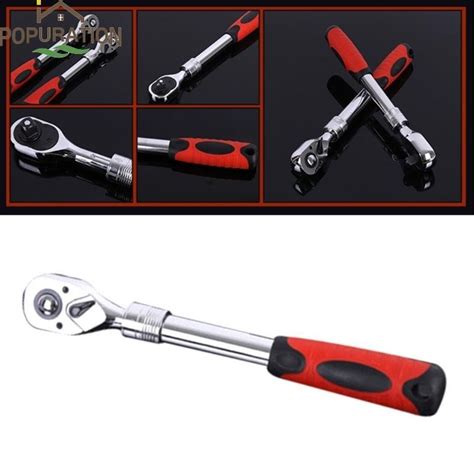 Pop 12 นิ้ว 72 ฟัน Ratchet Socket ประแจ Mini 1 2 1 4 3 8 นิ้วประแจ Spanner Rod Shopee Thailand