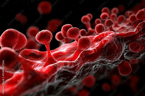 Microscopic View Of Cilia Beating Rapidly With Epithelial Cells