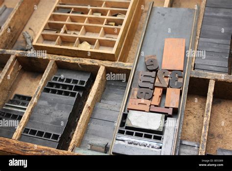 An Old Fashioned Type Setters Workshop The Tools And Typescripts Lying