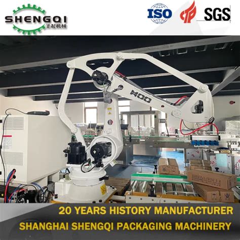 Fully Automatic Corn Fertilizer Bags Cartons Robot Palletizer Weighing Packing Packaging