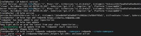 Use Helm To Install Redpanda Has Encountered A Problem Issue Redpanda Data Redpanda