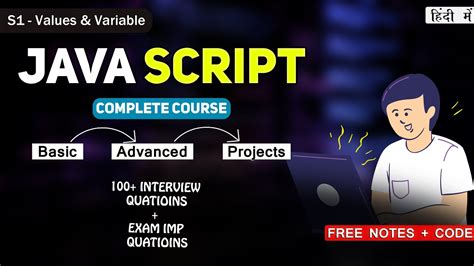 Values And Variables In Javascript Javascript Tutorials For Beginners In Hindi Css Full Course