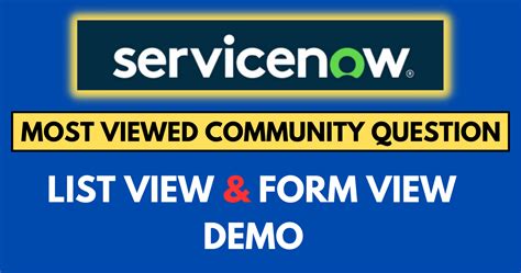 How To Create A New List View Form View In ServiceNow ServiceNow Spectaculars