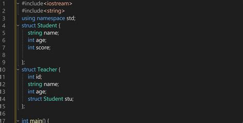作品 C结构体嵌套结构体江阴创客教育云平台