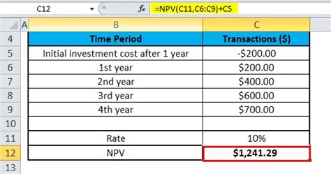 Fonction Npv Formule Exemples Comment Utiliser Npv Dans Excel