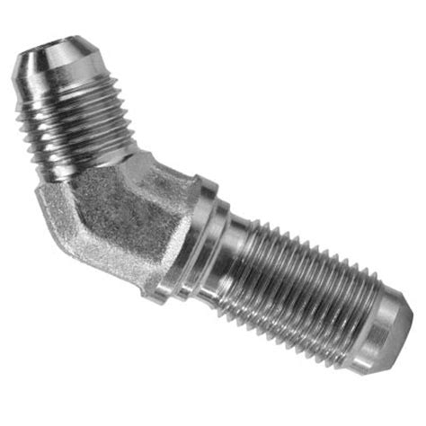 9 16 18 Jic X 9 16 18 Jic Steel Bulkhead 45 Degree Elbow Hydraulic Adapter