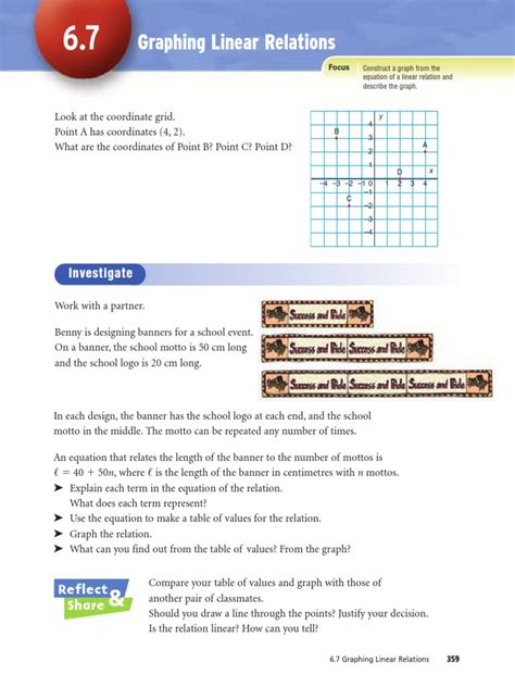 Parshva Mehta - 6.7 Graphing Linear Relations | PDF | Mathematical Concepts | Mathematics