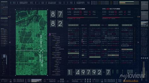 Abstract Running Numbers Code Hacking Source Code And Map Digital • Wall Stickers Abstract