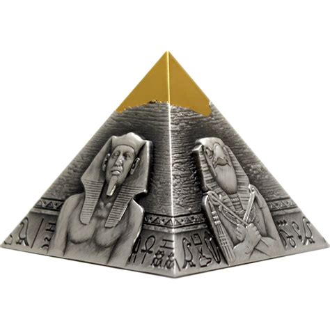 Strieborná Pozlátená Minca 5 Oz Rachefova Pyramída 2021 Antique