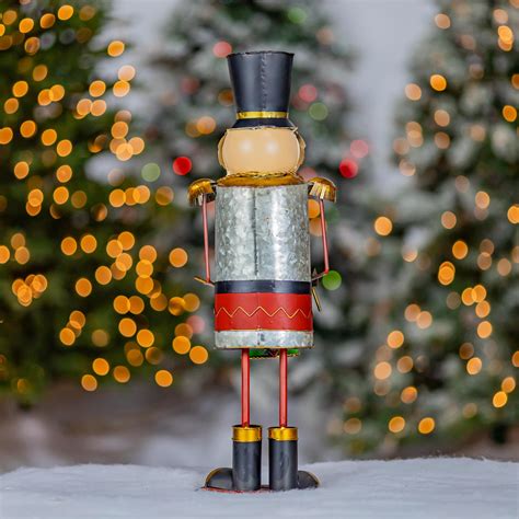 Classic Christmas Nutcracker Galvanized Metal Old School Christmas
