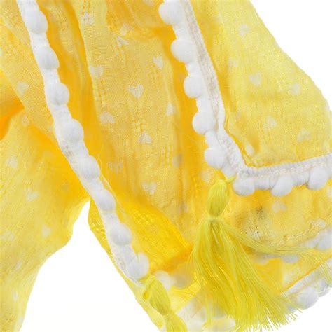 Esarfa Galbena Cu Inimi