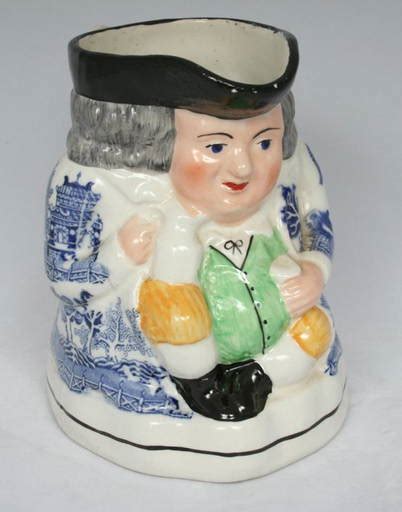 Staffordshire Blue Willow Toby Jug