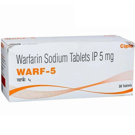 5 Mg Warf Warfarin Tablets At ₹ 150strip Cardiac Medicine In Nagpur Id 2854587374655