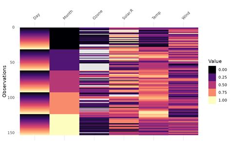 visualise the value of data values — vis value visdat