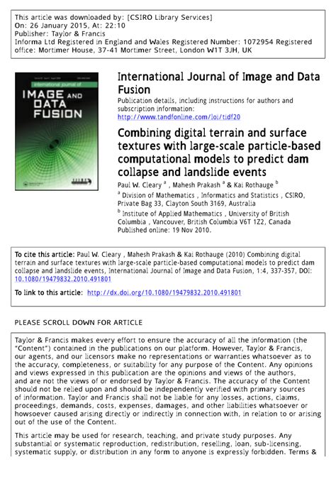 PDF Combining Digital Terrain And Surface Textures With Large Scale Particle Based