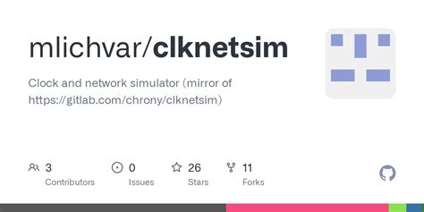 Github Mlichvarclknetsim Clock And Network Simulator Mirror Of