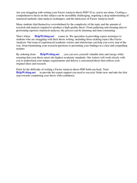 Factor Analysis Thesis Pdf Pdf Factor Analysis Principal Component Analysis