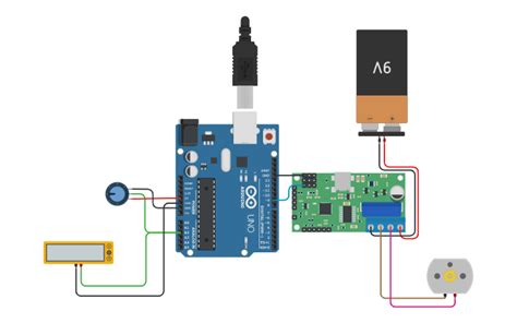 Circuit Design Motor Controller Tinkercad