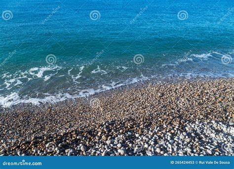 French Coastline Of Normandy In Etretat Stock Image Image Of Pebble