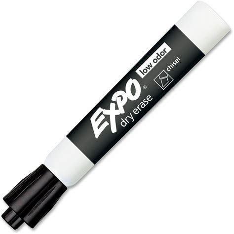 Expo Dry Erase Markers Chisel Marker Point Erasable Black Ink 1