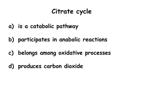 Ppt Citrate Cycle Cc Powerpoint Presentation Free Download Id