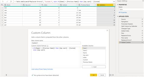 Is There A Way To Calculate The Row From The Previous Row Only If The