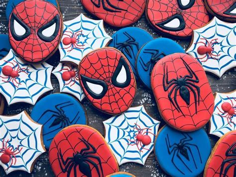 Spider Man Galletas Hombre Araña Decoracion De Galletas Cumpleaños De Spaiderman
