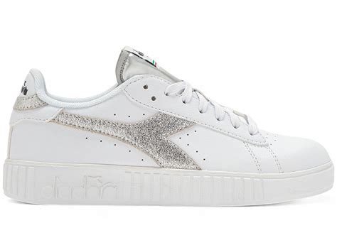 Diadora Game Step Premium White Silver Womens 501179380c6103 Us