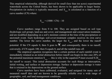 Solved The Scs Cn Approach Is The Most Widely Used Runoff
