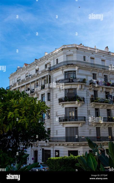 View Of A Colonial Building In Algiers City Heritage Architecture