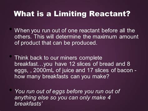 Calculations Involving Limiting Reagents Ppt Download