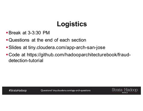 Hadoop Application Architectures Fraud Detection Tutorial Pdf