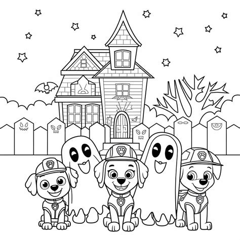 Paw Patrol Coloring Halloween