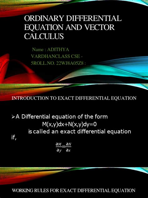 On Ordinary Differential Equations Pdf