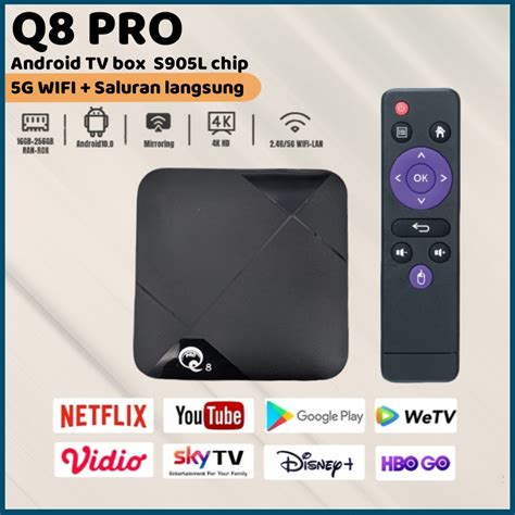 Jual Q8 Pro Smart Tv Box Android 120 Membuka Kunci Saluran Penuh