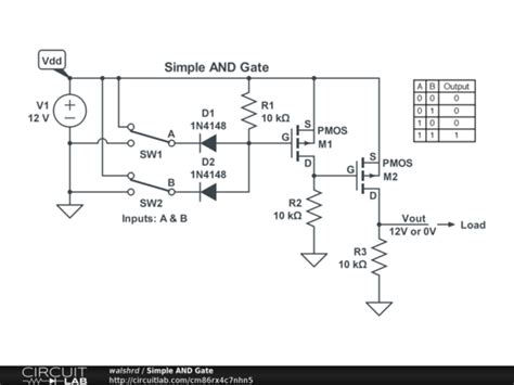 Simple And Gate Circuitlab